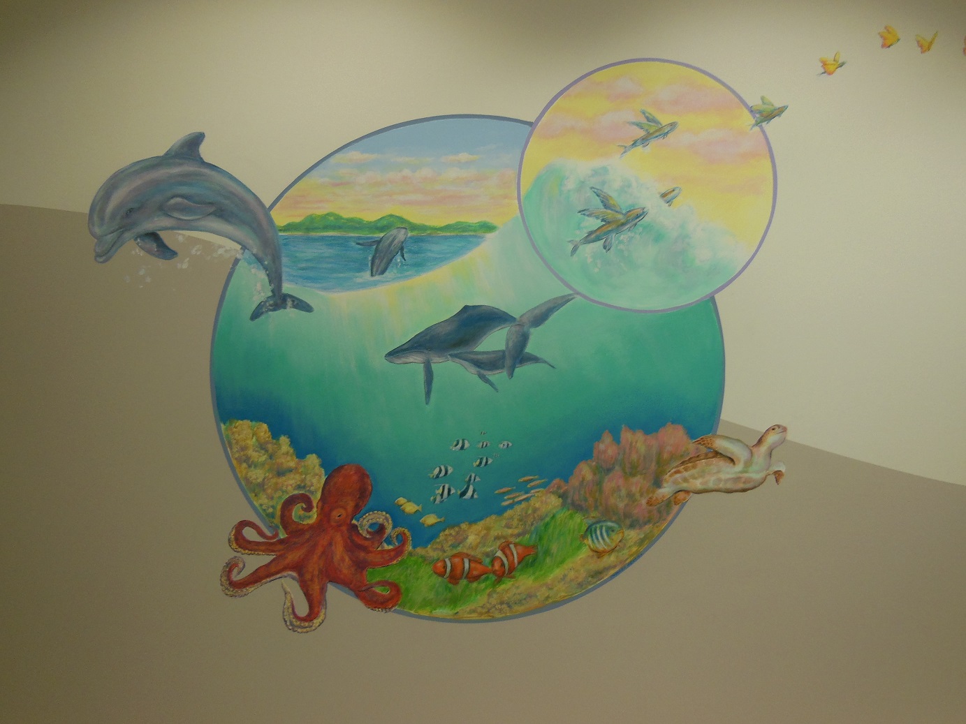 Underwater Aquatic #Mural for Choc Hospital - #Muralist Carolee Merrill ...