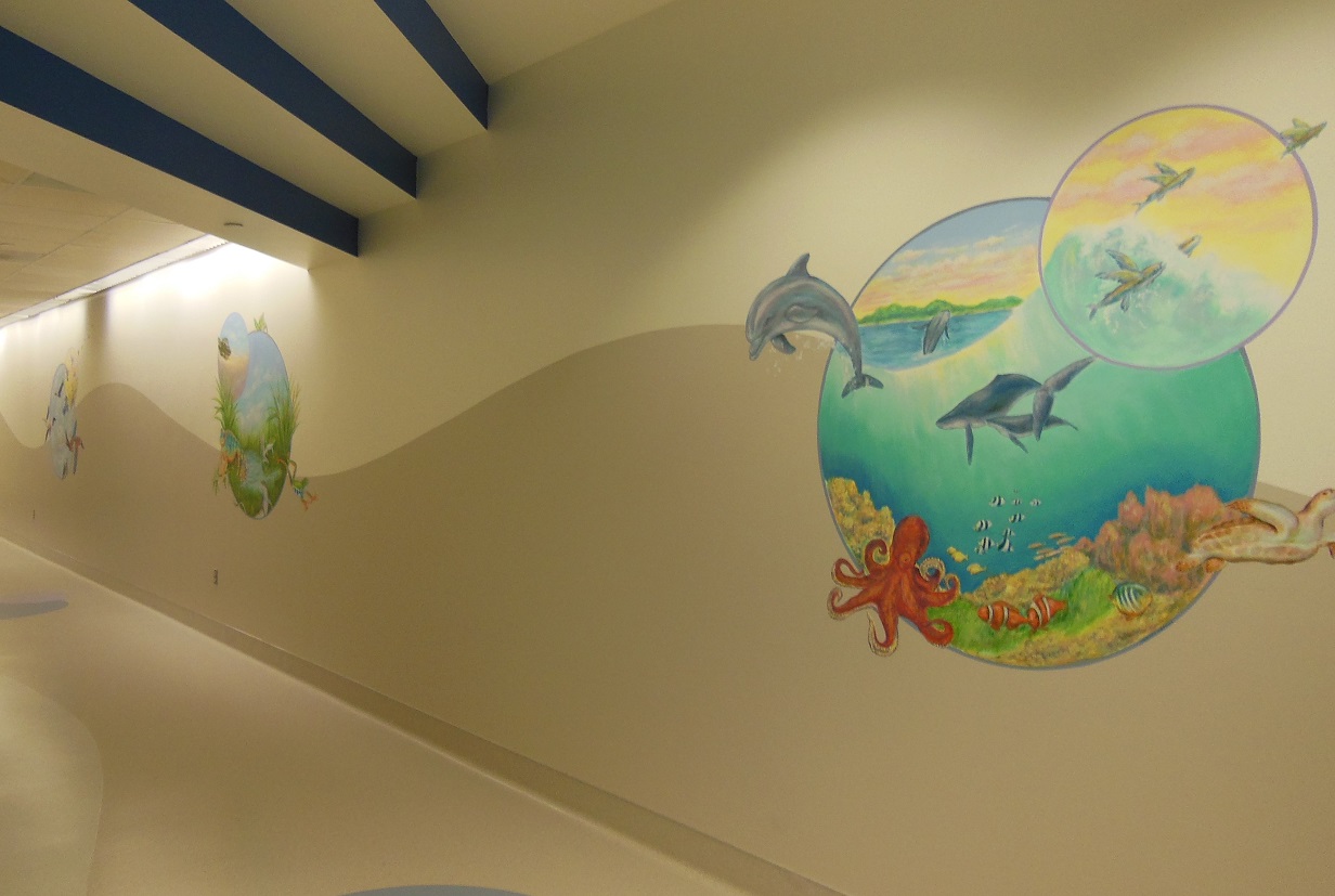 Underwater Aquatic #Mural for Choc Hospital - #Muralist Carolee Merrill ...