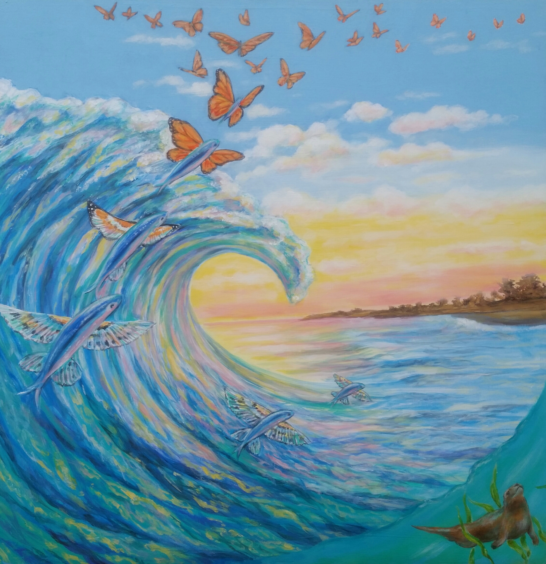 Underwater Aquatic #Mural for Choc Hospital - #Muralist Carolee Merrill ...