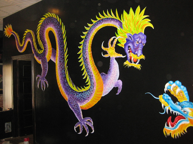 Ziing's Restaurant Mural Orange County - Muralist Carolee Merrill